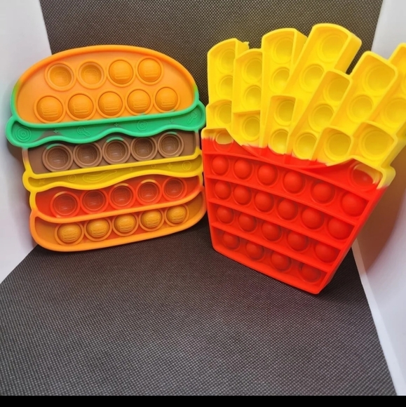Toys | Cheeseburger Fries Fidget Bubble Pop Set W French Fry Snap ...